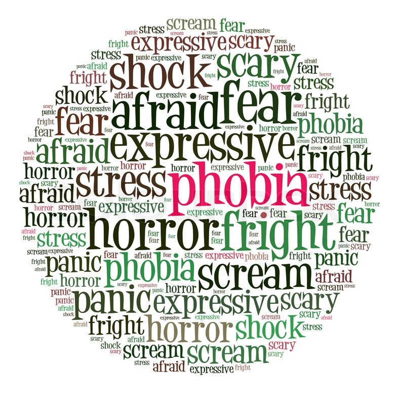 Phobia in word collage | Stock image | Colourbox