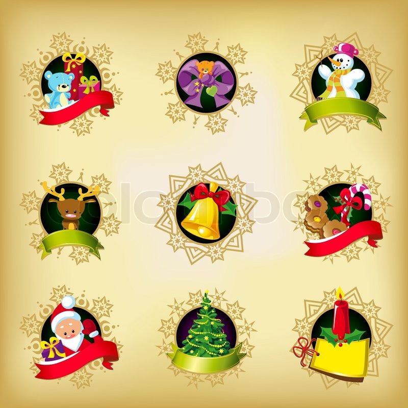 Jul ikoner | Stock vektor | Colourbox