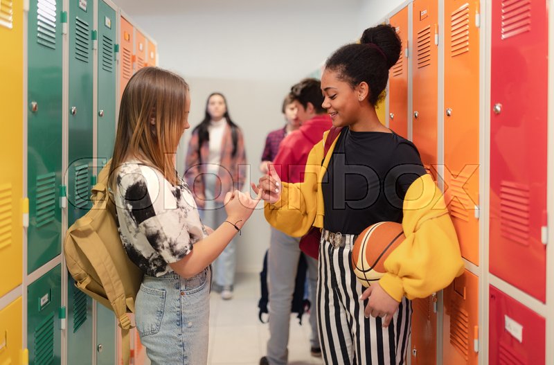 Students Talking In Hallway