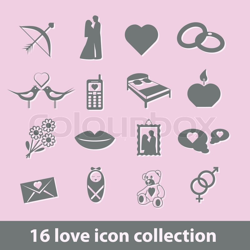 Liebe Symbole | Stock-Vektor | Colourbox