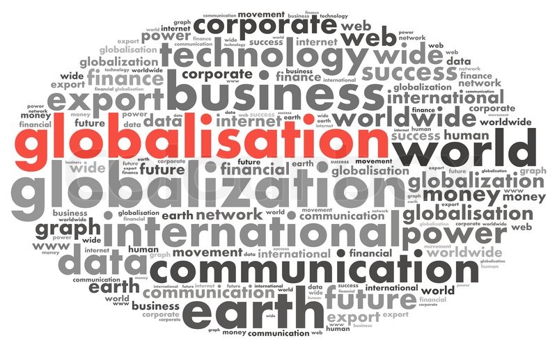 Globalisation info-text graphics and ... | Stock image | Colourbox