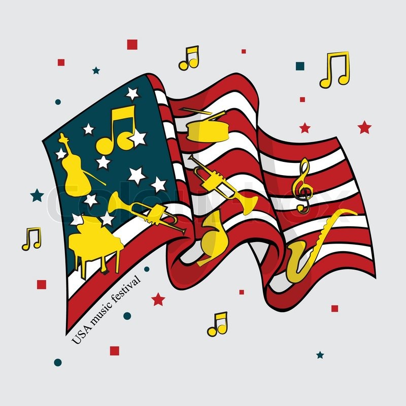 Flag of American Music Festival | Stock vector | Colourbox