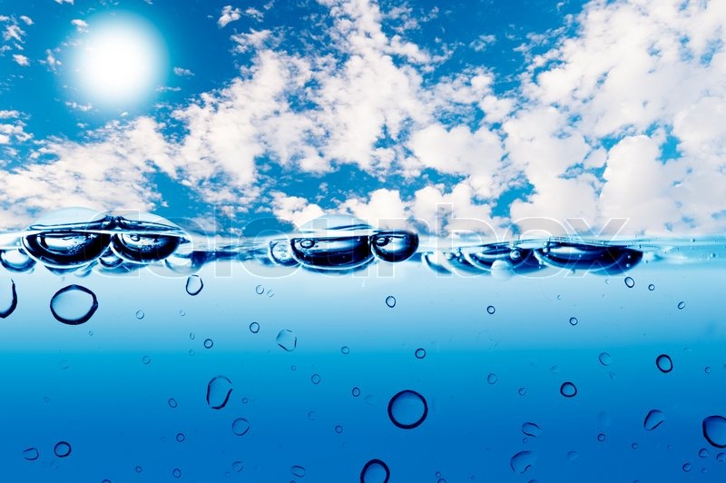 Ocean water with blue sky in the ... | Stock image | Colourbox