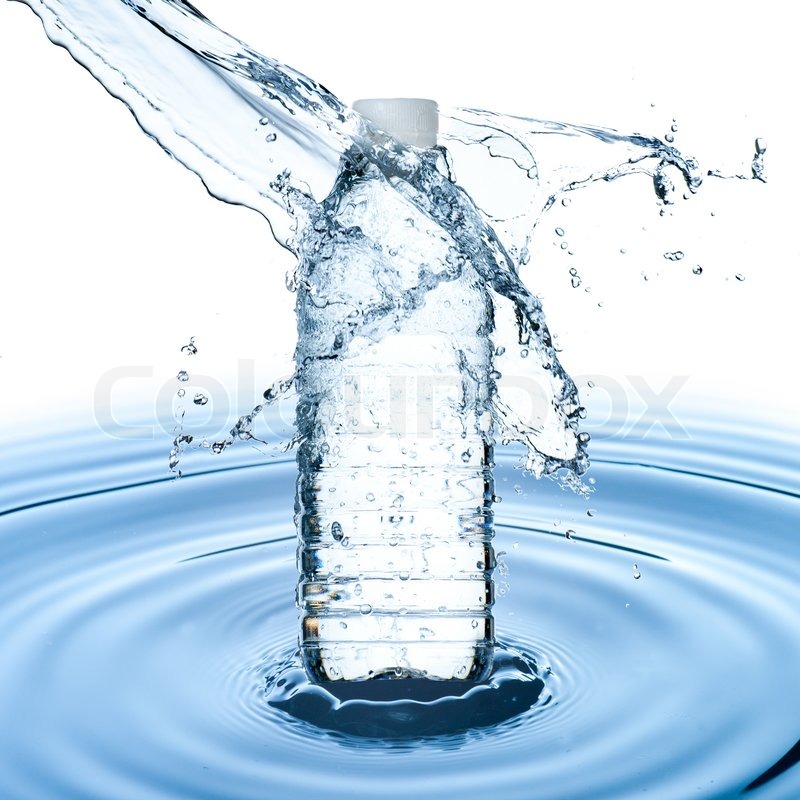 Water Bottle with water splash | Stock image | Colourbox