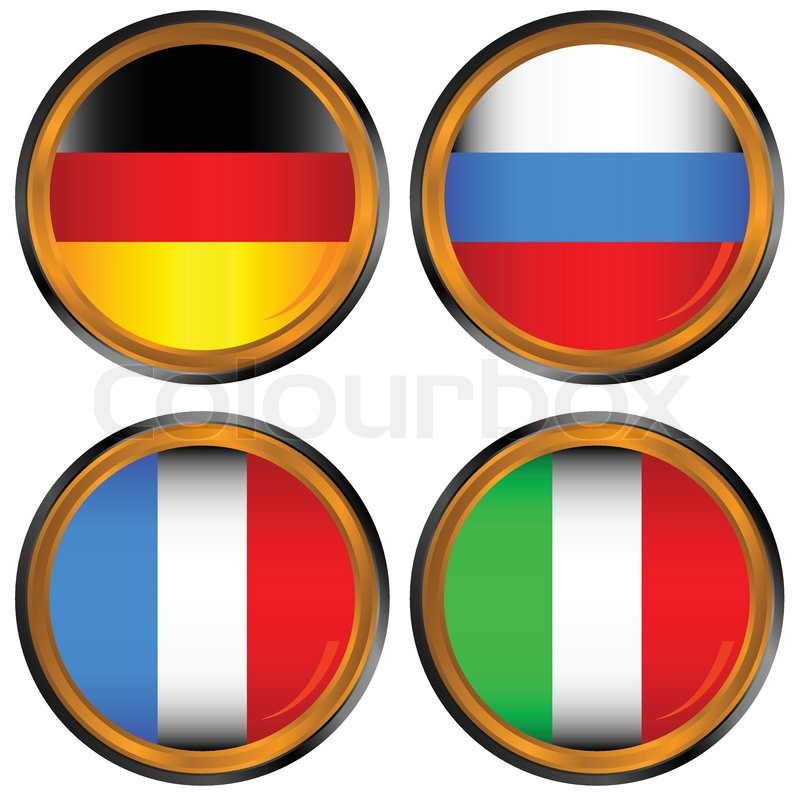Four flags | Stock vector | Colourbox