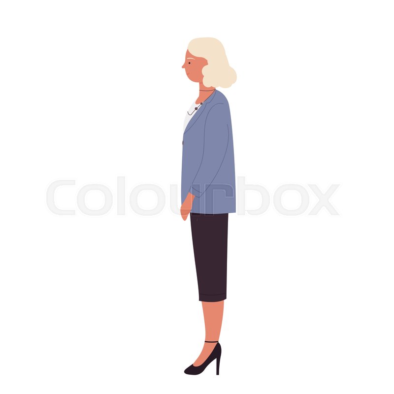 Woman Side Profile Standing