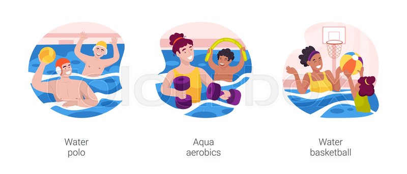 Water Aerobics Cartoon