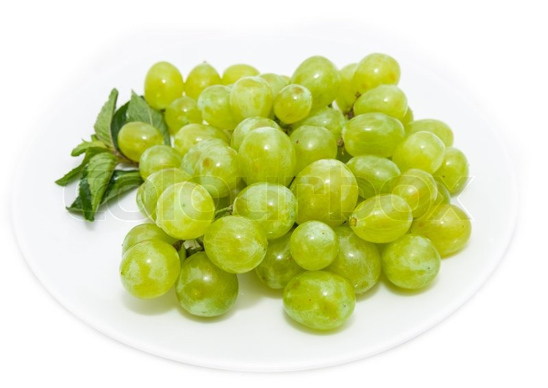 Trauben auf einer Platte im Restaurant ... | Stock Bild | Colourbox