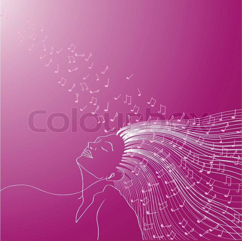 Women-music and eps | Stock vector | Colourbox