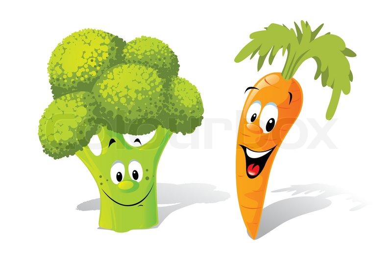 Broccoli og gulerod | Stock vektor | Colourbox