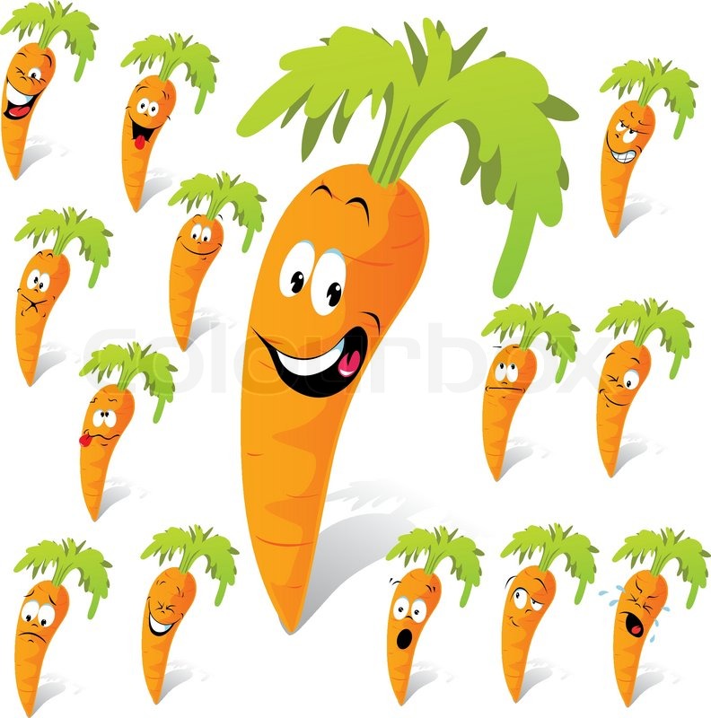 Carrot cartoon | Stock vector | Colourbox