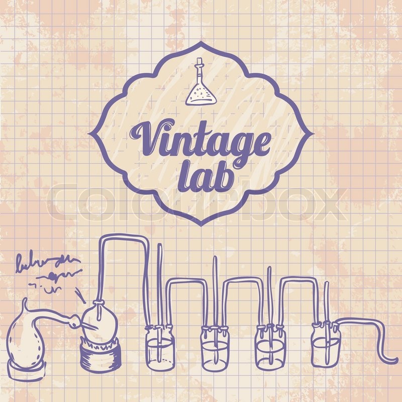 Old chemistry laboratory vector ... | Stock vector | Colourbox
