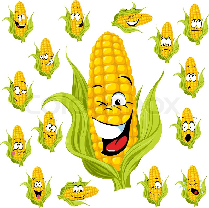 Sweet corn cartoon | Stock vector | Colourbox