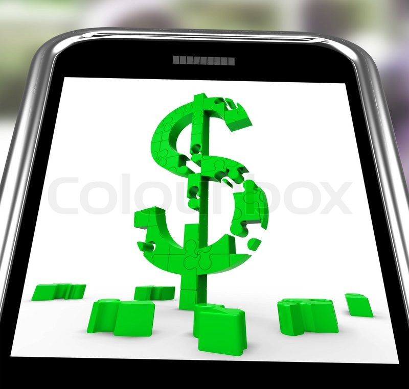 Dollar Symbol On Smartphone Showing ... | Stock Photo | Colourbox