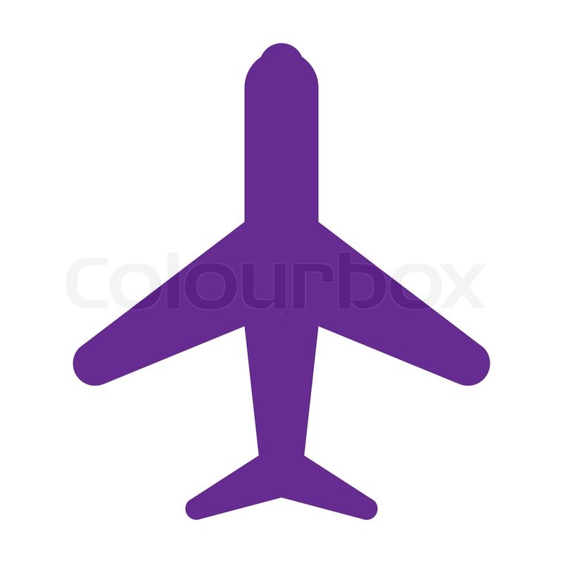 Icon - plane - purple | Stock vector | Colourbox