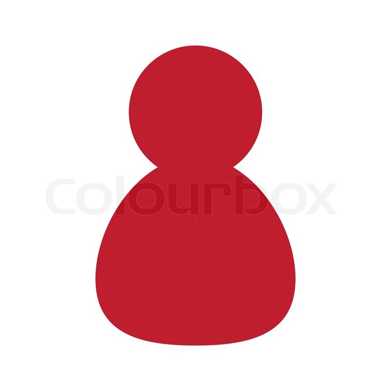 Icon - user - red | Stock Vector | Colourbox