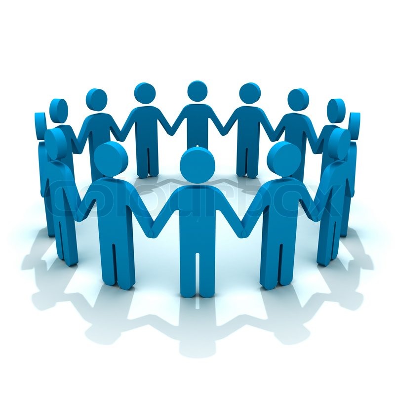 Team concept over white background | Stock image | Colourbox