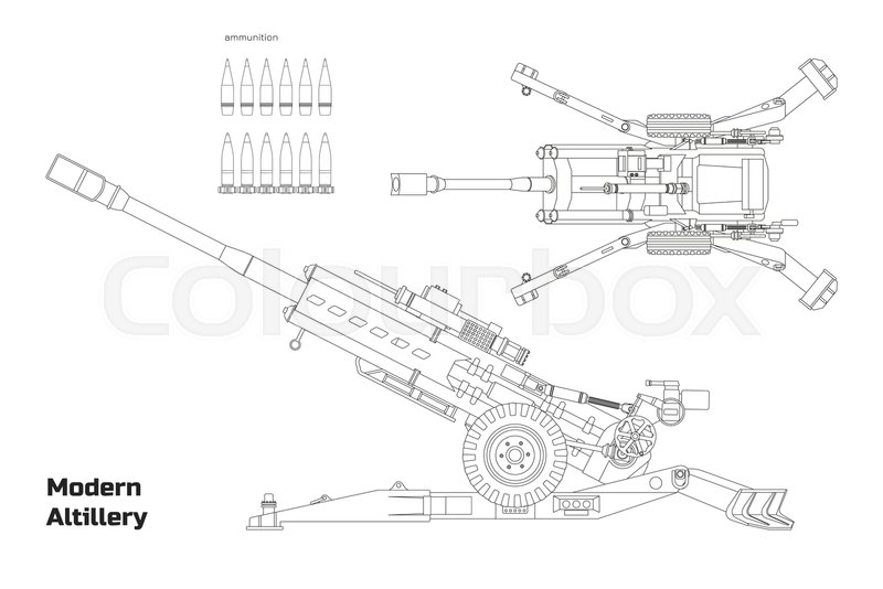 Army Gun Drawing