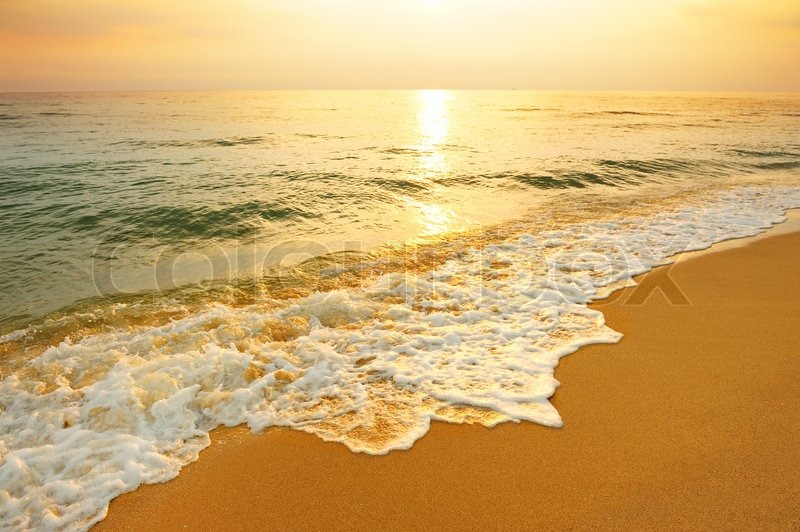 Sea sand and sunset | Stock image | Colourbox