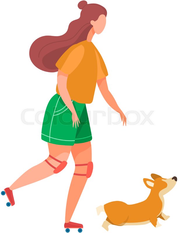Roller Skating Girl Clipart