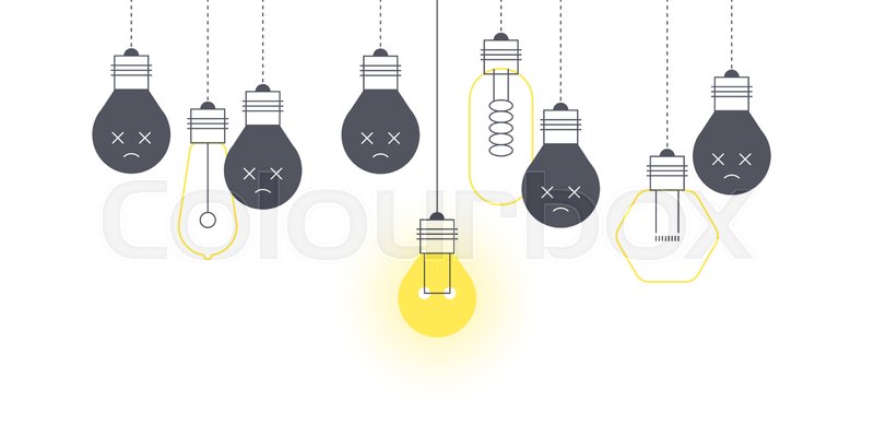 Shining Light Bulb Vector