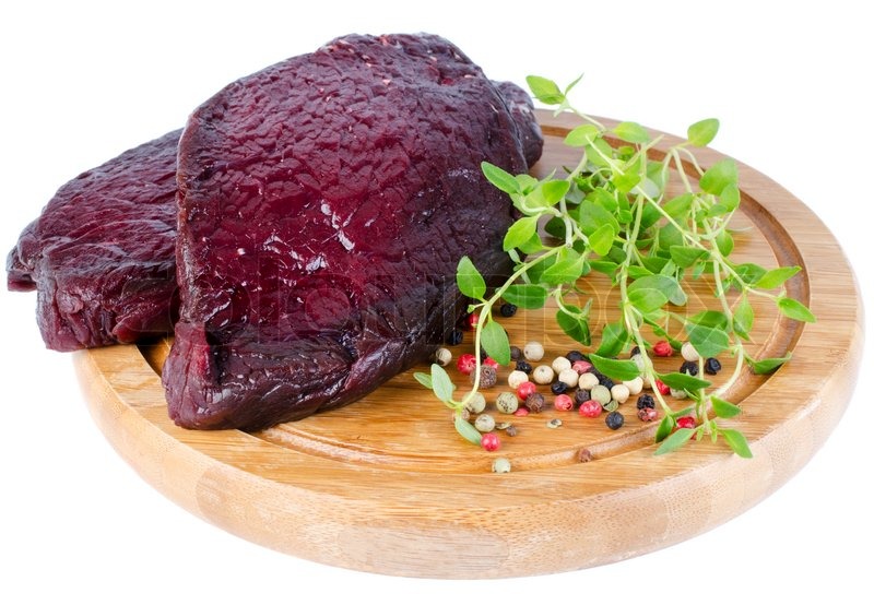 Uncooked raw whale steak | Stock image | Colourbox