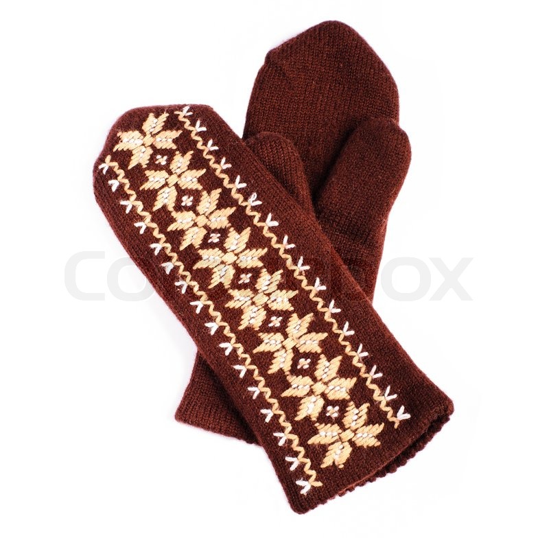 Brown mittens | Stock image | Colourbox