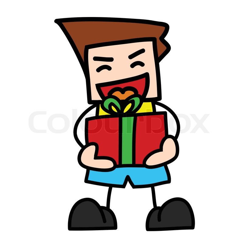 Kinder-und Geschenk Cartoon | Stock-Vektor | Colourbox