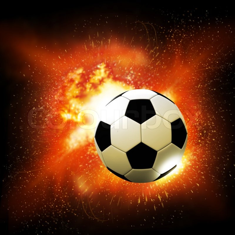 Flame soccer ball | Stock image | Colourbox