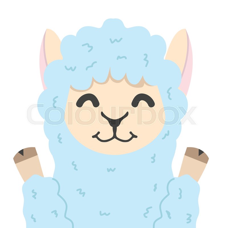 Cartoon Alpaca Face