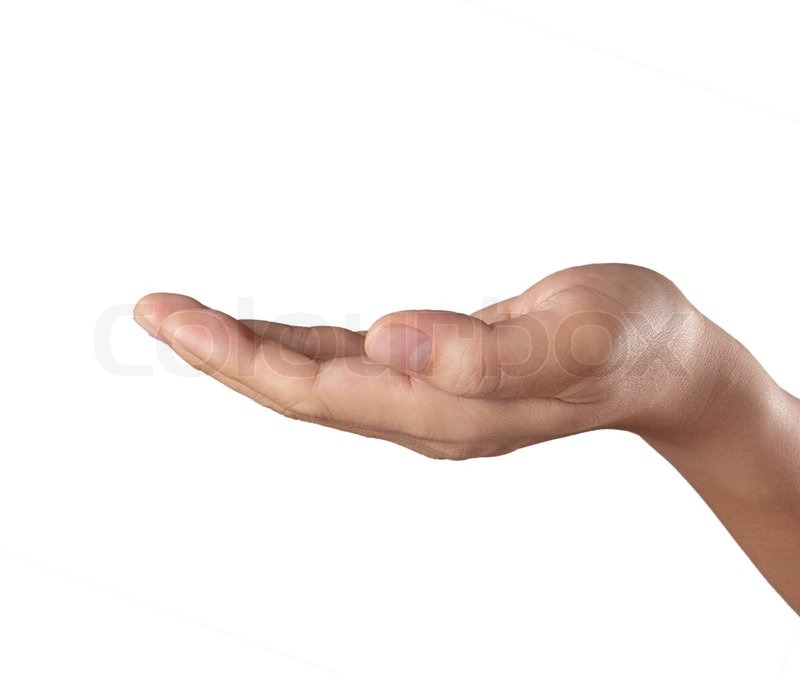 Leere offene Hand isoliert | Stock Bild | Colourbox