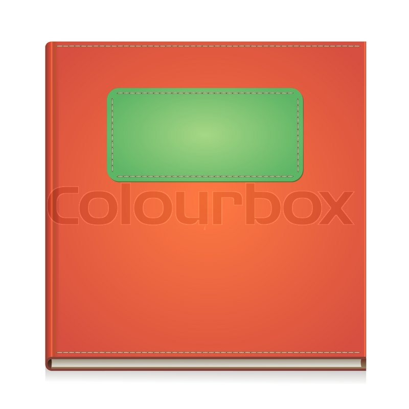 Paper Notebook front cover red | Stock vector | Colourbox