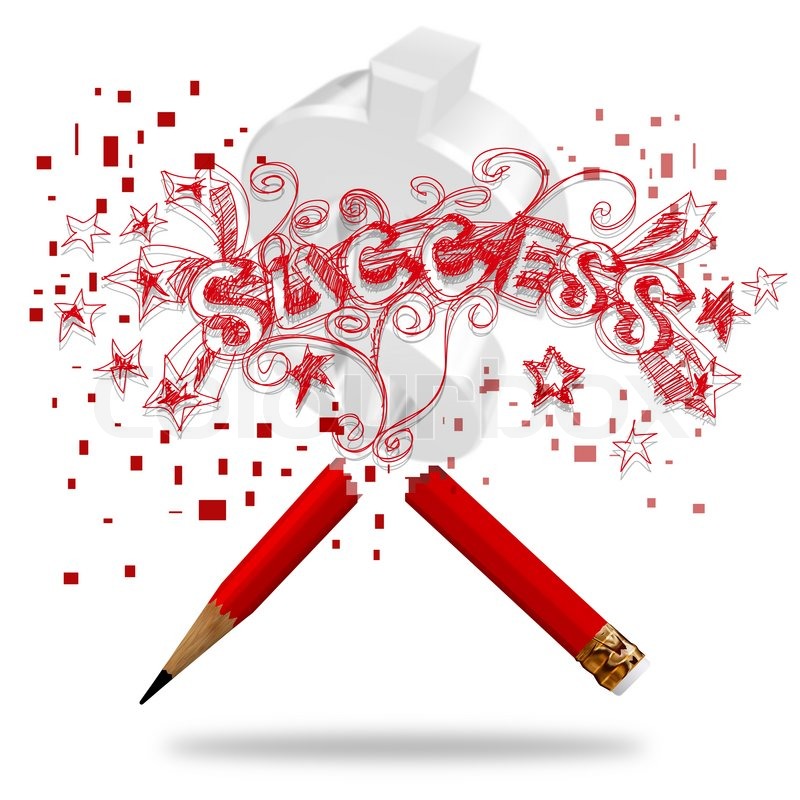 Pencil and success word | Stock image | Colourbox