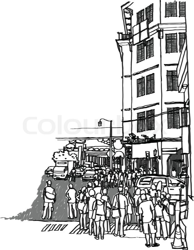 Street life sketchbook | Stock vector | Colourbox