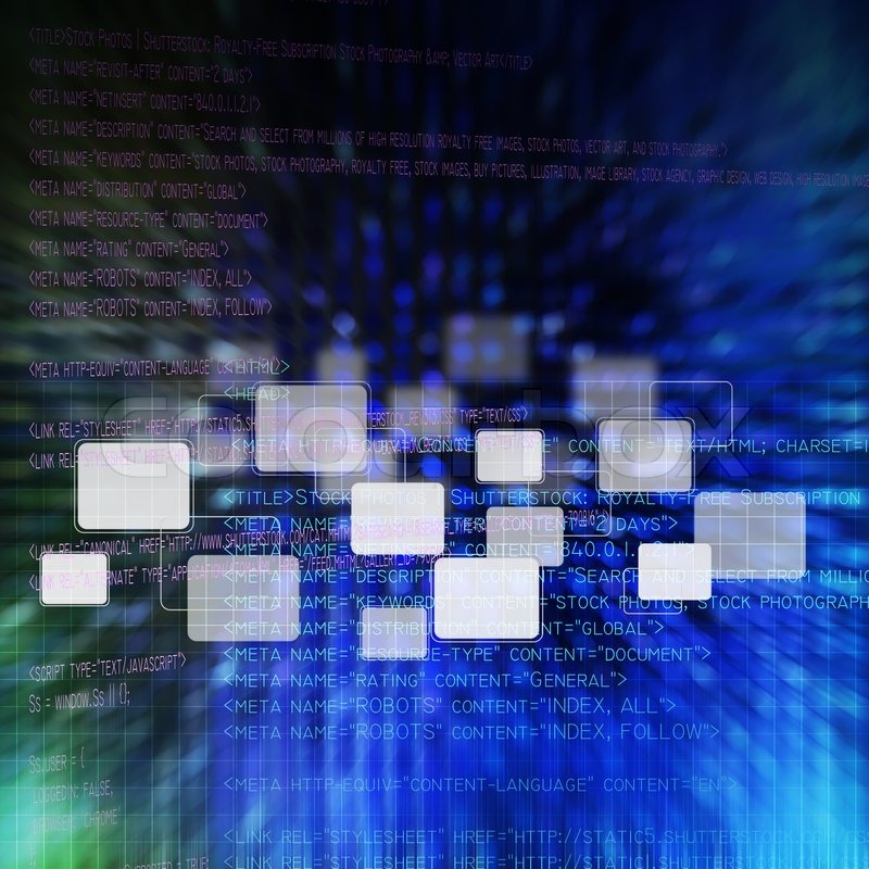 Digital program code and buttons ... | Stock image | Colourbox