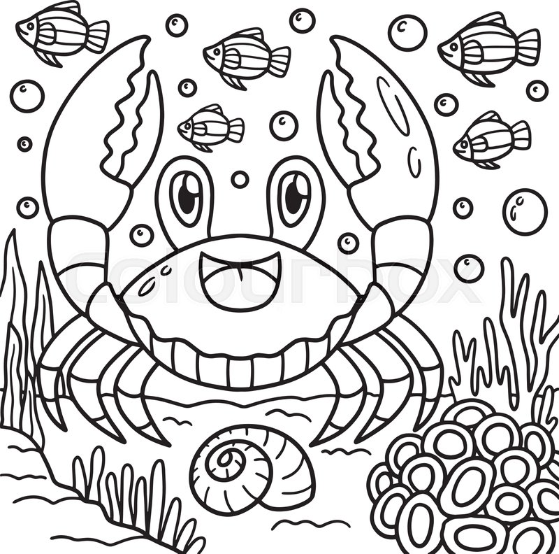 Crab Coloring Sheet