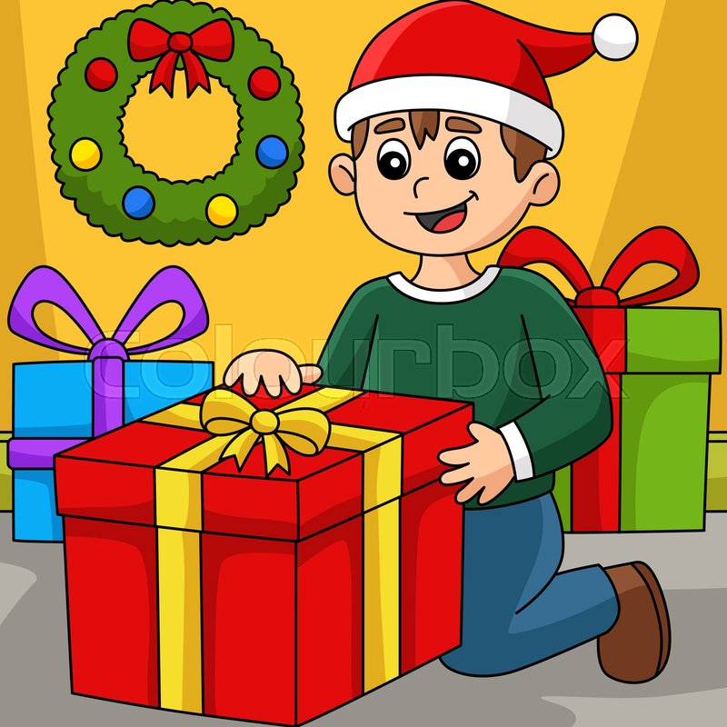 Christmas Present Cartoon