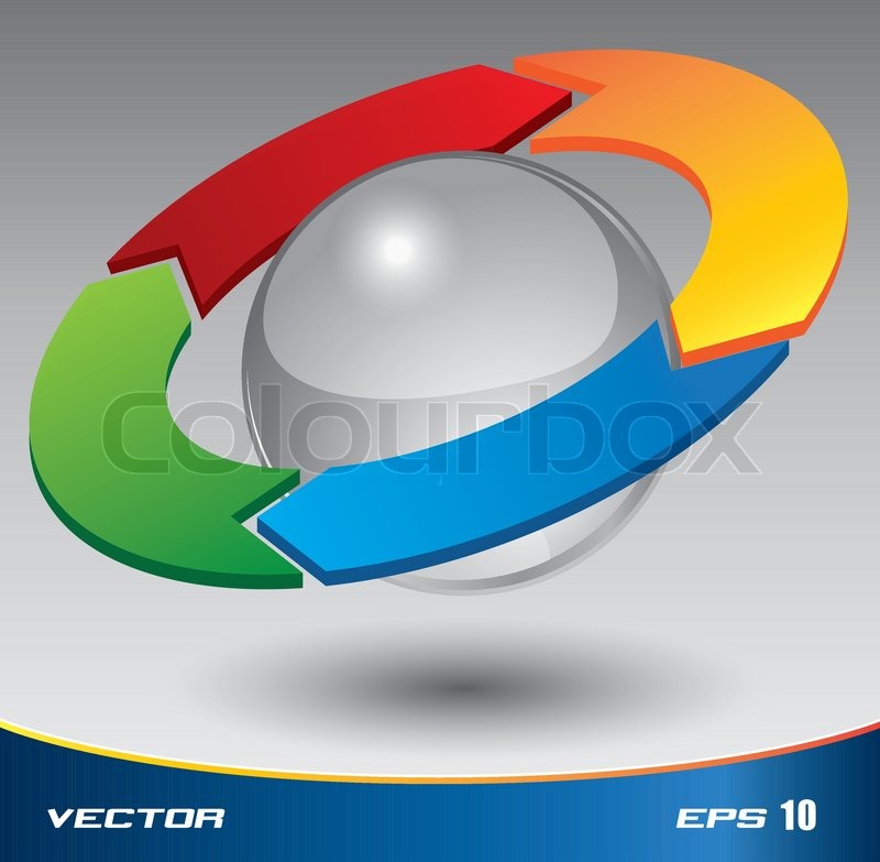 3D PDCA vector color | Stock vector | Colourbox