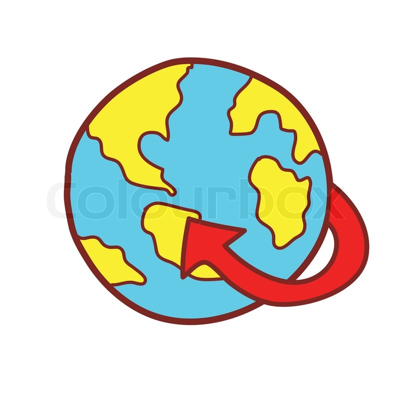Earth with red arrow | Stock vector | Colourbox