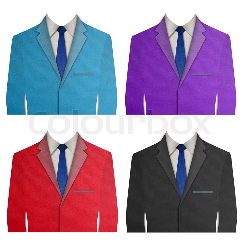 Paper cut Colorful business suit with a ... | Stock image | Colourbox