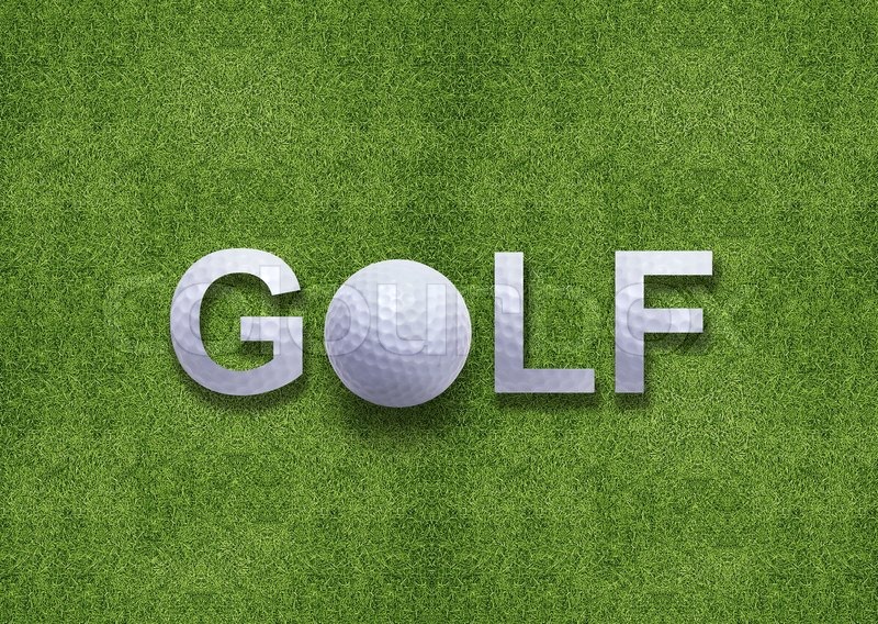 Golf word created from golf ball | Stock image | Colourbox