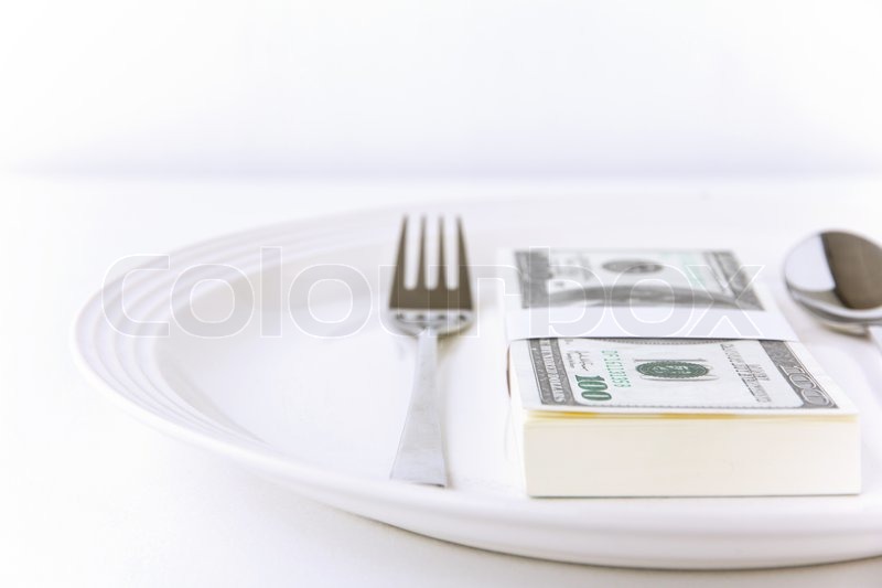Concept image of food money | Stock image | Colourbox