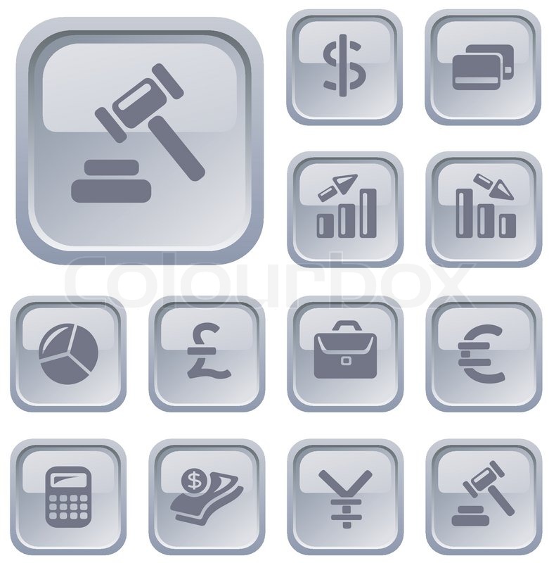 Finance button set | Stock vector | Colourbox