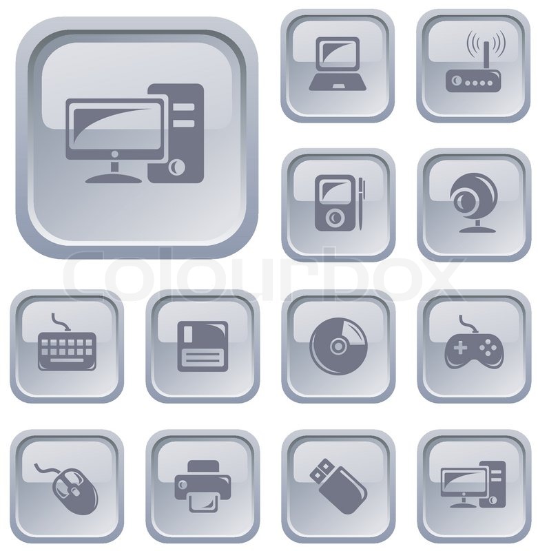 Hardware button set | Stock vector | Colourbox