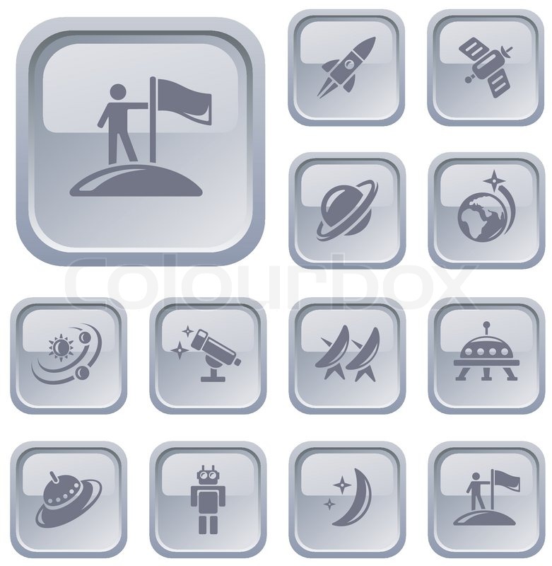 Space button set | Stock vector | Colourbox