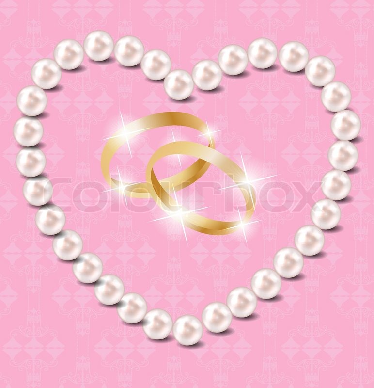 Pearl heart vector illustration ... | Stock vector | Colourbox