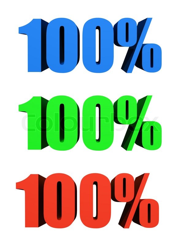 One Hundred Percent | Stock Bild | Colourbox