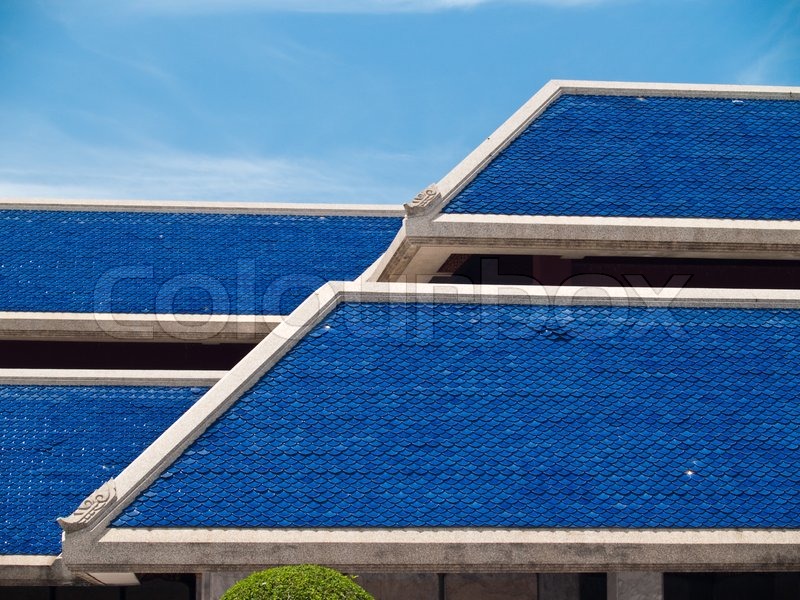 Blue roof | Stock image | Colourbox