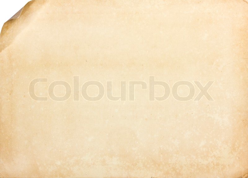 Vintage old Paper page with curl | Stock image | Colourbox