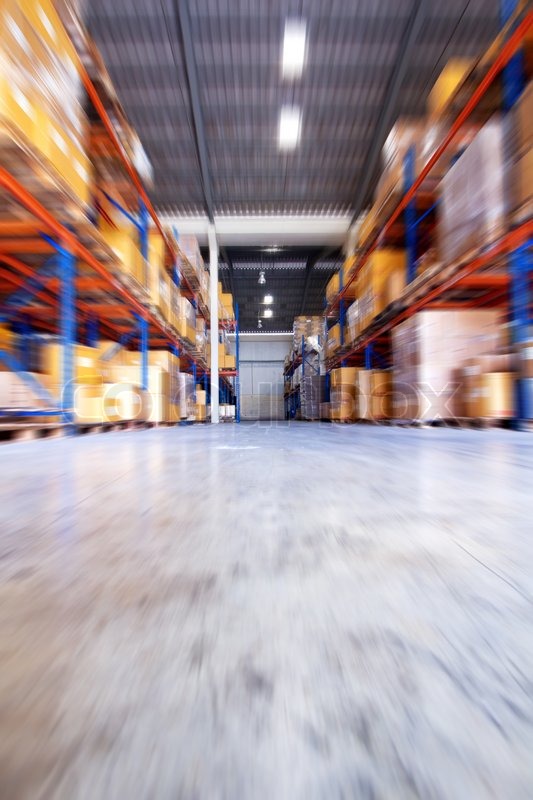 Move motion in warehouse | Stock image | Colourbox